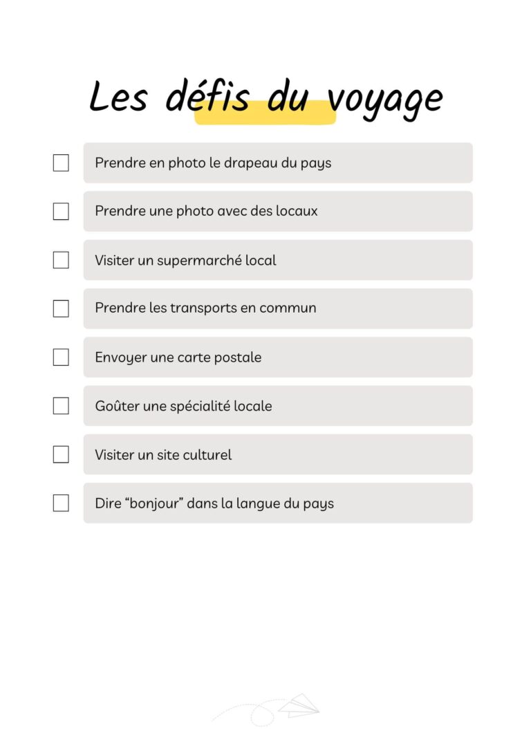 Le carnet de voyage à imprimer gratuitement - Wanderlust Vibes