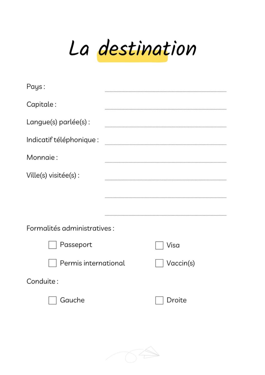 Le carnet de voyage à imprimer gratuitement - Wanderlust Vibes