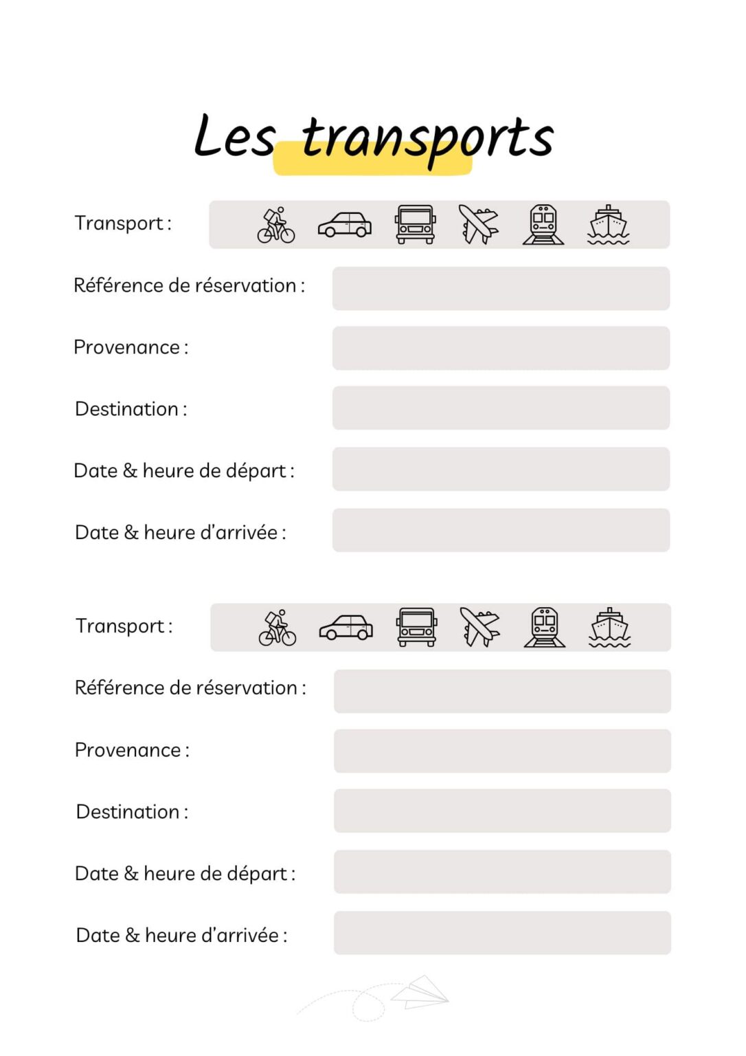 Le carnet de voyage à imprimer gratuitement - Wanderlust Vibes